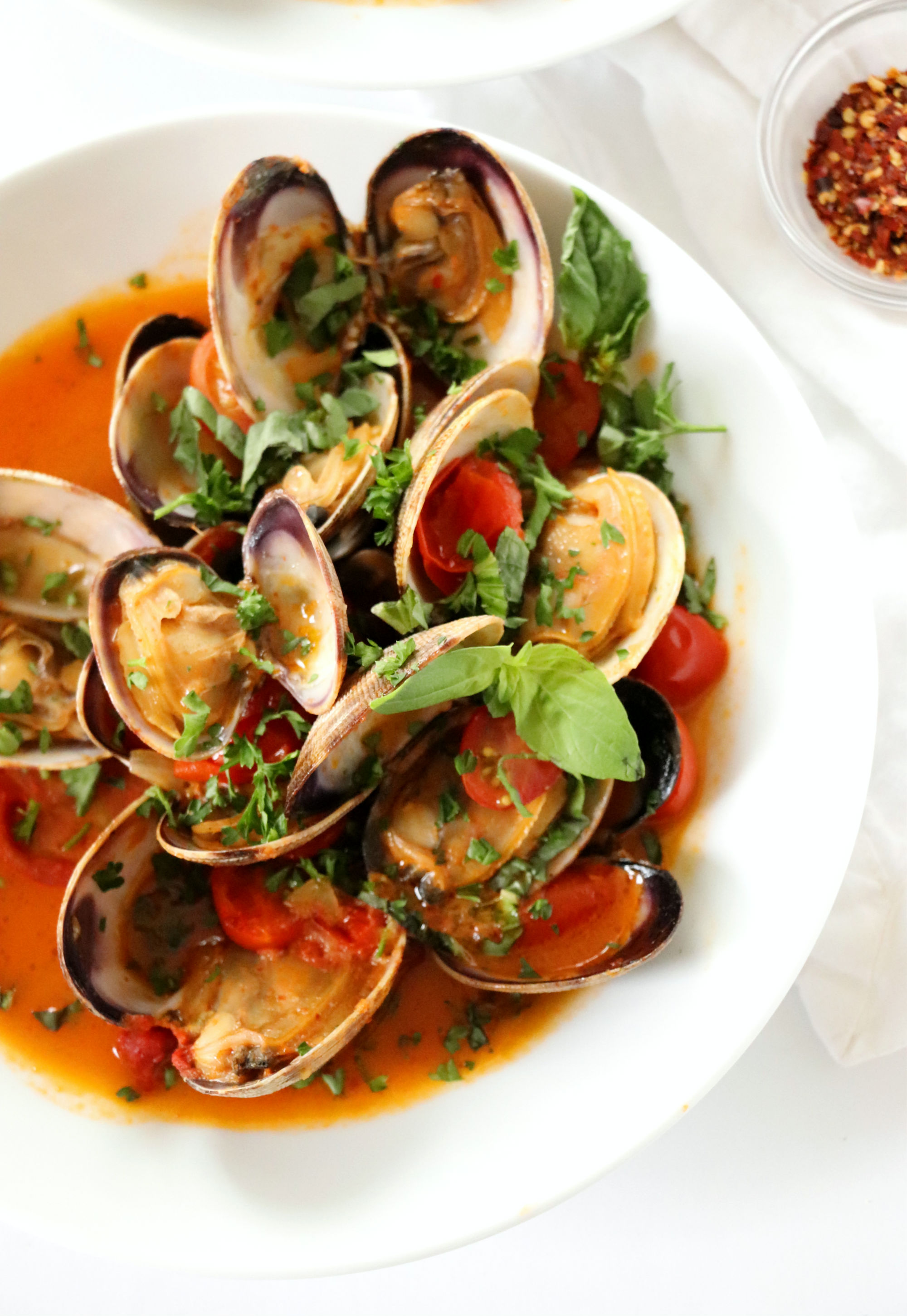 Clams in Tomato Coconut Curry Sauce | Dash of Savory